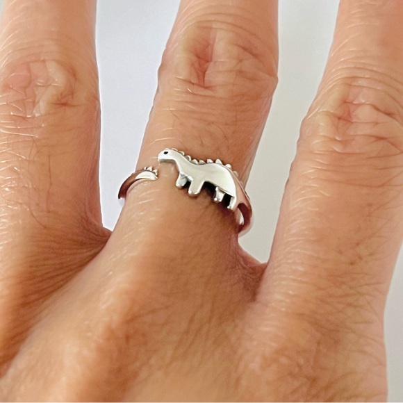 Jewelry | Sterling Silver Dinosaur Ring Dino Ring Silver Dino Ring ...